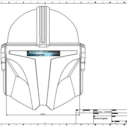 Printable Mandalorian Helmet Template